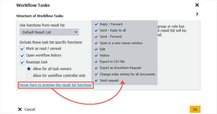 Workflow: Streamlining features in a task list
